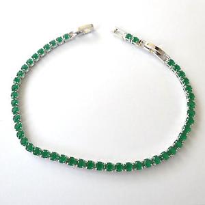 bracciale tennis uomo donna colore argento con smeraldi 18,5 20,5 cm 59 qテニスブレスレットシルバーエメラルド※注意※NYからの配送になりますので2週間前後お時間をいた...