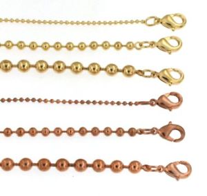 bracelet ball chain gold or rosegold plated or doubl women men jewelry italyブレスレットボールチェーンゴールドイタリア※注意※NYからの配送になりますので2週間前後...