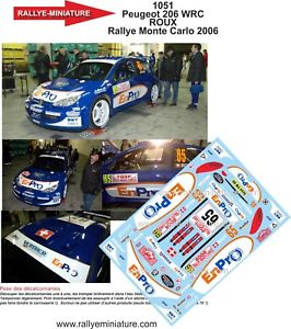decals 118 ref 1051 peugeot 206 wrc reddish rally mounted carlo 2006 rallyデカールプジョーラリーマウントモンテカルロラリー※注意※NYからの配送になりますので2週間前...