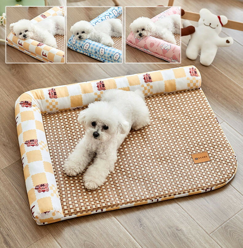 商品説明商品内容ペットベッド素材ござ PP棉 スポンジ生産国中国サイズ73*55cm　おすすめ15Kg以内ペット ※平置き採寸になります。実際のサイズとは誤差が出る場合がございますので、参考サイズとしてご覧ください。注意書き※商品写真は、で...