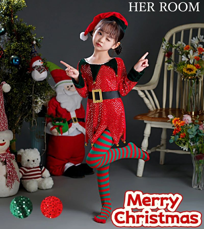可愛いクリスマス服　普段も使える！防寒性よい 【プレゼント】 お子様の誕生日・婚式・お披露目・お出かけ・晴れ着・出産祝い・お祝いギフトなどにぜひ！出産祝い、退院着、お宮参り、クリスマス、ハロウィーンパーティー、記念撮影、退院時用セット、 撮...
