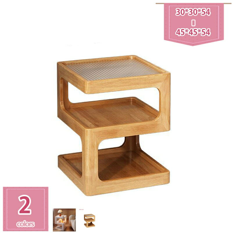 メイン素材：木、ガラスサイズ：(約)幅30/35/40/45cm×奥行30/35/40/45cm×高さ54cm【品質素材】天板には高級あるガラス天板を採用。美しい映り込みが上質なモダン空間をつくりだし、お部屋の雰囲気をより一層高めてくれます...