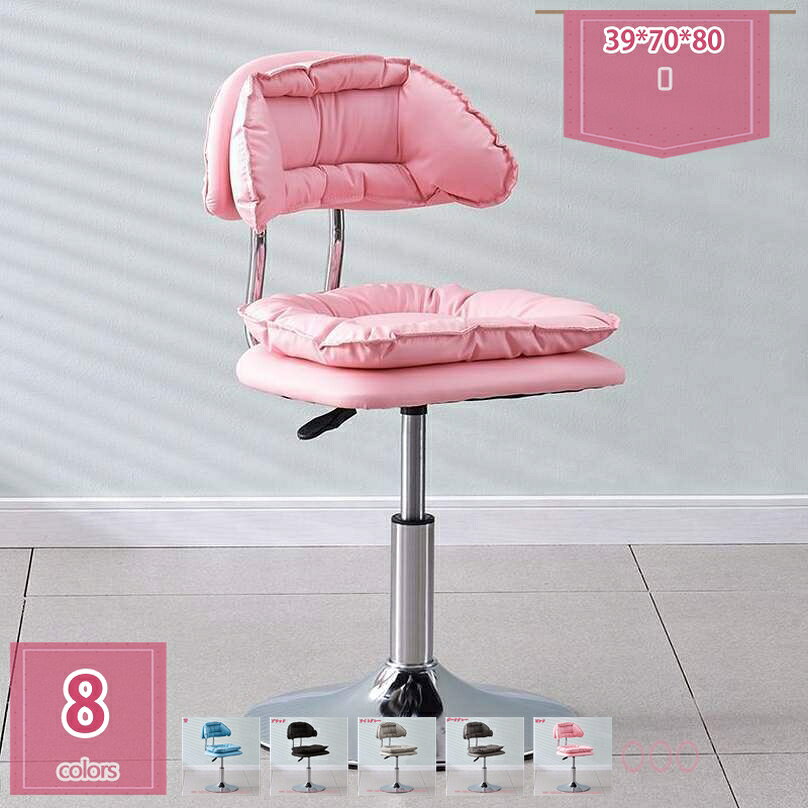 メイン素材：メタル【商品詳細】サイズ：(約)幅39cm×高さ70cm - 80cm【材質】スチール/ 合成皮革(PU) / ウレタンフォーム【昇降スツール】油圧ガスリフトによる高さ調整可能な360°回転化粧のスツールは【お手入れ】クッション...