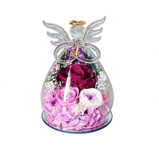 インドア 【水やり不要で長く楽しめるプリザーブドフラワー】プリザーブドフラワーとは、生花のうちに色素を抜き、特殊な染料を吸わせることで、色鮮やかな美しさとソフトな風合いを長く保つことができます。さらにガラスドームに守られているため、2-3年...