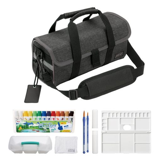 【特長】6年間使う学校に便利なシンプルデザイン水彩絵の具スケッチセット 【特長2】パレットについた絵の具が落ちやすい「クリーン絵の具」を採用 【セット内容】クリーン絵の具12色・丸筆(6号・14号)・筆ケース 【セット内容2】ダブルパレット...