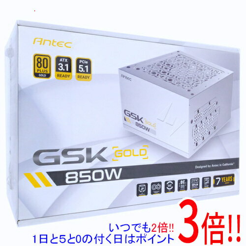 商品名Antec製 電源ユニット GSK850 ATX3.1 850W White商品状態 新品 商品説明 80PLUS GOLD認証を取得した高効率電源ユニット 商品名 電源ユニット 型番 GSK850 ATX3.1 [White] 仕様...