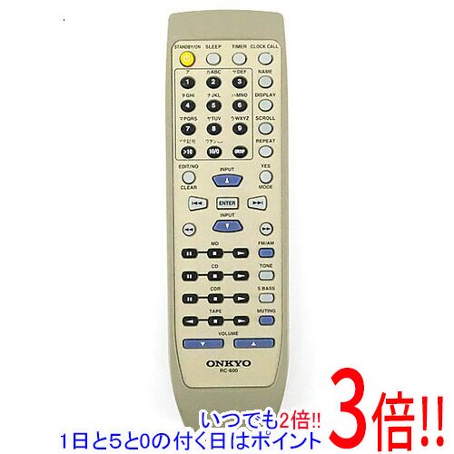 商品名【中古】ONKYO オーディオリモコン RC-600商品状態 動作確認済の中古品です。※本体が日焼けしています。※中古品ですので、傷、汚れ等がございます。ご理解の上、ご検討お願いします。商品名 オーディオリモコン 型番 RC-600 ...