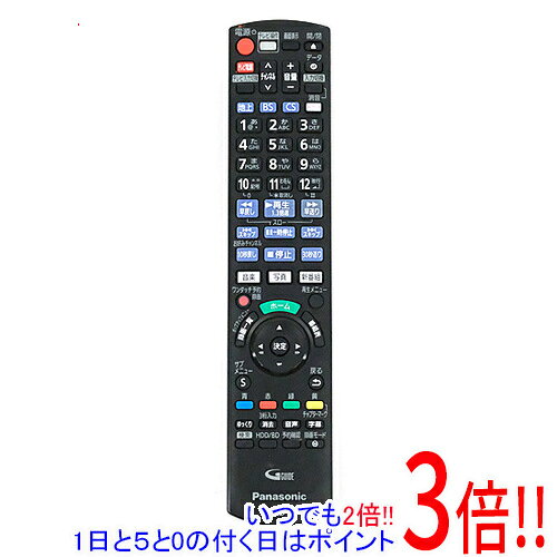 商品名【中古】Panasonic ブルーレイディスクレコーダー用リモコン N2QAYB001184 本体いたみ商品状態動作確認済みの中古品です。※本体にいたみがあります。※中古品のため、使用感や傷、汚れ等がございます。商品名ブルーレイディス...