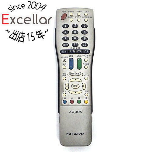 商品名【中古】SHARP製 テレビリモコン GA463WJSA 訳あり商品状態 動作確認済の中古品です。※内部でカラカラと音がします。※本体に日焼け・割れ・キズ・汚れなどの傷みが見られます。※中古品ですので、傷、汚れ等がございます。ご理解の...