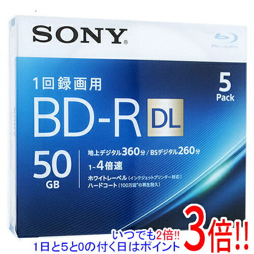 商品名SONY ブルーレイディスク 5BNR2VJPS4 BD-R DL 4倍速 5枚組商品状態 新品 商品名 ビデオ用ブルーレイディスク 型番 5BNR2VJPS4 [BD-R DL 4倍速 5枚組] 仕様 [スペック] メディアタイプ ...