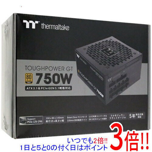 商品名Thermaltake TOUGHPOWER GT/0750W ATX3.1 PS-TPT-0750FNFAGJ-3 ブラック商品状態新品の商品です。商品説明Intel ATX 3.1に準拠するほか、PCI Express 5.1に対...