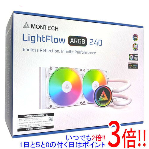 商品名MONTECH 水冷CPUクーラー LightFlow ARGB 240 ホワイト商品状態新品の商品です。型番LightFlow ARGB 240 [ホワイト]仕様[対応ソケット]Intel対応ソケット LGA 1851/1700AM...