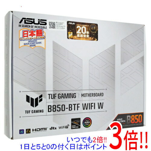 商品名ASUS製 ATXマザーボード TUF GAMING B850-BTF WIFI W SocketAM5商品状態 新品です。 商品名 ATXマザーボード 型番 TUF GAMING B850-BTF WIFI W 仕様 [基本スペック...