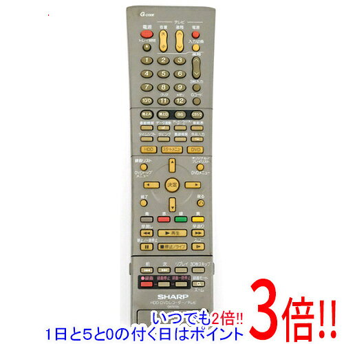 商品名【中古】SHARP HDD・DVDリモコン GA291SA 本体いたみ商品状態動作確認済みの中古品です。※中古品のため、使用感や傷、汚れ等がございます。日焼けによる色あせがございます。※外観上の変色であり、商品自体の機能には影響ござい...