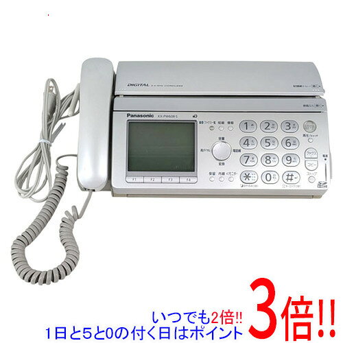 商品名【中古】Panasonic パーソナルファクス 親機 KX-PW608-S 本体のみ商品状態動作確認済みの中古品です。※中古品のため、使用感や傷、汚れ等がある場合がございます。型番KX-PW608-S仕様[基本仕様]電話機能 ○スキャ...
