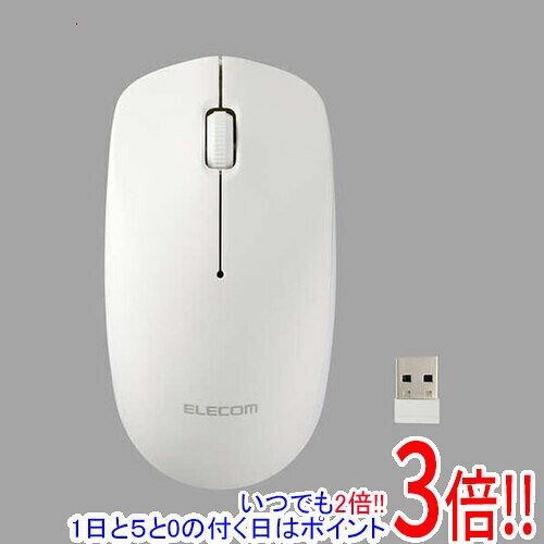 商品名ELECOM USB無線光学式マウス 3ボタン Lサイズ M-LE10DRXWH ホワイト商品状態新品。商品説明リーズナブルながらマウスの基本性能をしっかり備え、各種認証に適合。オフィスでの使用にぴったりのシンプルな3ボタンマウスです...