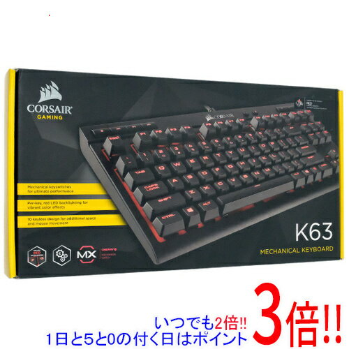 商品名【中古】Corsair Gaming K63 Compact CH-9115020-JP ブラック 元箱あり商品状態動作確認済みの中古品です。※中古品のため、使用感や傷、汚れ等がある場合がございます。商品説明CHERRY MX Red...