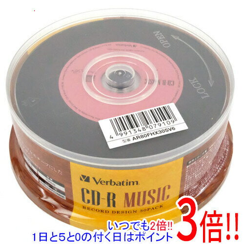 商品名Verbatim 音楽用CD-R AR80FHX30SV6 30枚商品状態 新品。 商品名 音楽用CD-R 型番 AR80FHX30SV6 仕様 入数：30枚 記録容量：700MB 記録回数：1回 記録時間：約80分 対応倍速：1〜2...