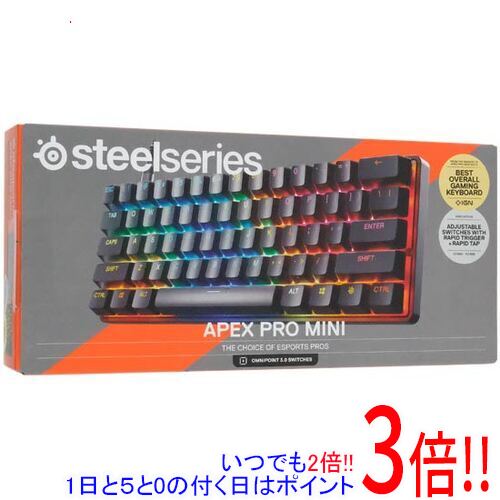 商品名SteelSeries ゲーミングキーボード Apex Pro Mini Gen 3 US商品状態 新品 商品名 ゲーミングキーボード型番 Apex Pro Mini Gen 3 US 仕様 [基本スペック] ケーブル 有線 インター...