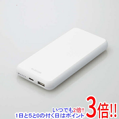 商品名ELECOM モバイルバッテリー 10000mAh DE-C38-10000WH ホワイト商品状態新品の商品です。型番DE-C38-10000WH [ホワイト]仕様[基本仕様]バッテリー容量 10000 mAhUSBポート数 1 個最...