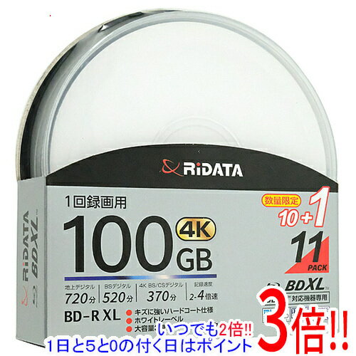 商品名RiTEK ブルーレイディスク RIDATA BD-R520PW4X.10+1SPB BD-R XL 4倍速 11枚組商品状態新品の商品です。商品名ブルーレイディスク型番RIDATA BD-R520PW4X.10+1SPB [BD-R...