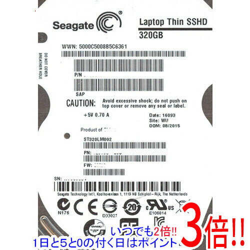 商品名SEAGATE ノート用HDD 2.5inch ST320LM002 320GB 7mm商品状態 新品　バルク品。 国内正規代理店では、ありませんのでメーカー保障はございません。 商品名 SEAGATE製HDD 型番 ST320LM0...