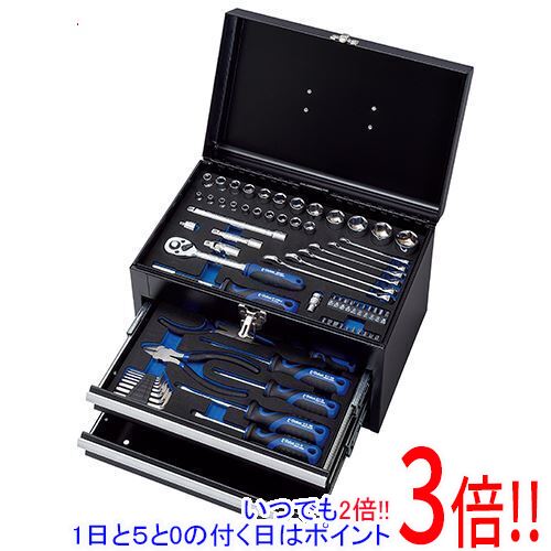 メンテナンス作業に必要な70PCSの工具を厳選しました。バイクや自動車、家庭や事務所の各種メンテナンス作業。引出しは荷重時もスムーズで静かな開閉が可能なベアリングスライドレールを採用しています。72山ギア採用のラチェットハンドルは狭い場所で...