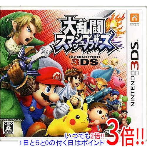 商品名【中古】大乱闘スマッシュブラザーズ for ニンテンドー 3DS商品状態開封済みの中古品です。☆ケース付き！※説明書はありません。紙カバーに破れ・キズ・日焼けなどの傷みが見られます。(画像はイメージです。)※本商品は、製品の性質上、返...