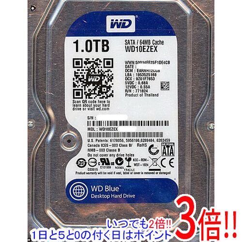 商品名【中古】Western Digital HDD WD10EZEX 1TB SATA600 7200 6000〜7000時間以内商品状態動作確認済の中古品です。※中古品ですので、傷、汚れ等ある場合がございます。ご理解の上、ご検討お願いし...