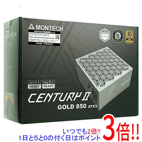 商品名MONTECH PC電源 CENTURY II 850W商品状態 新品。 商品名 PC電源 型番 CENTURY II 850W 仕様 [基本スペック] 対応規格 ATX 3.1 電源容量 850 W プラグイン対応 ○ PFC ○ ...