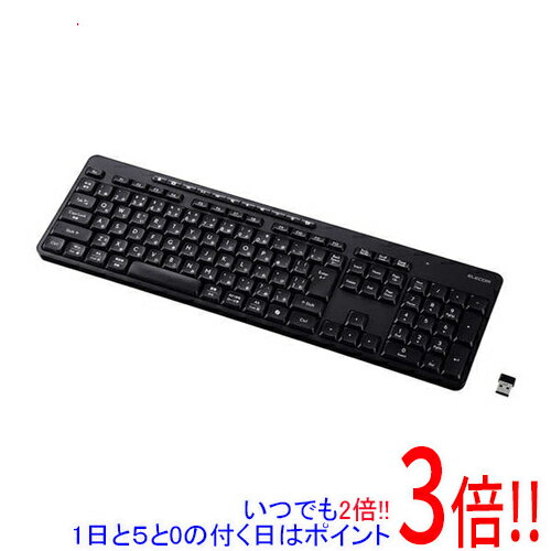 商品名ELECOM 2.4GHz静音フルキーボード TK-QT11FDMBK ブラック商品状態新品の商品です。商品説明進化した静音設計！さまざまなOSと接続でき、音が気になる場所でも快適に作業できる無線2.4GHzフルキーボードです。商品名...