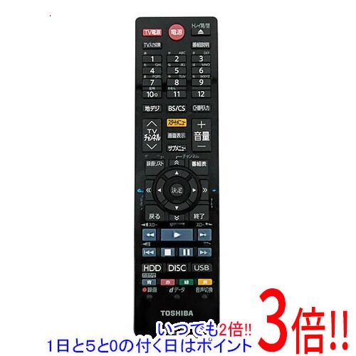 商品名【中古】TOSHIBA製 BD・DVDレコーダー用リモコン SE-R0435 文字消え商品状態動作確認済みの中古品です。※一部文字が消えている箇所があります。※中古品のため、使用感や傷、汚れ等がある場合がございます。商品名BD・DVD...