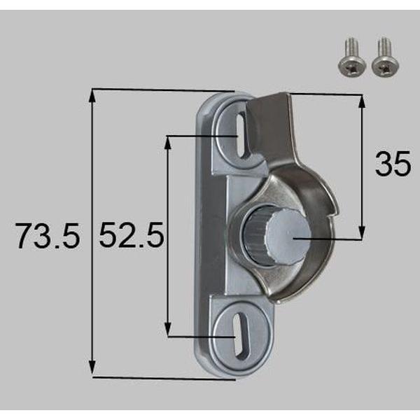 リクシル 新日軽 窓（サッシ） 引違い錠 錠（クレセント） NCL32LS 部品色：シルバー色 代替用クレセント ロック機能付き 注意：テクトII・IIIには 仕様不可 ビスキャップは 付属しておりません。ご注意 ： 上記 記載の参考写真の...