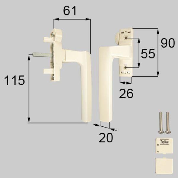 PNAD642GL 送料込み LIXIL リクシル トステム 窓(サッシ) 開き窓 縦すべり出し窓 カムラッチハンドル グレモンハンドル(左用) (旧 PNAD642FL PNAD642DLMA) 部品名 : グレモンハンドル（左用） 商品...
