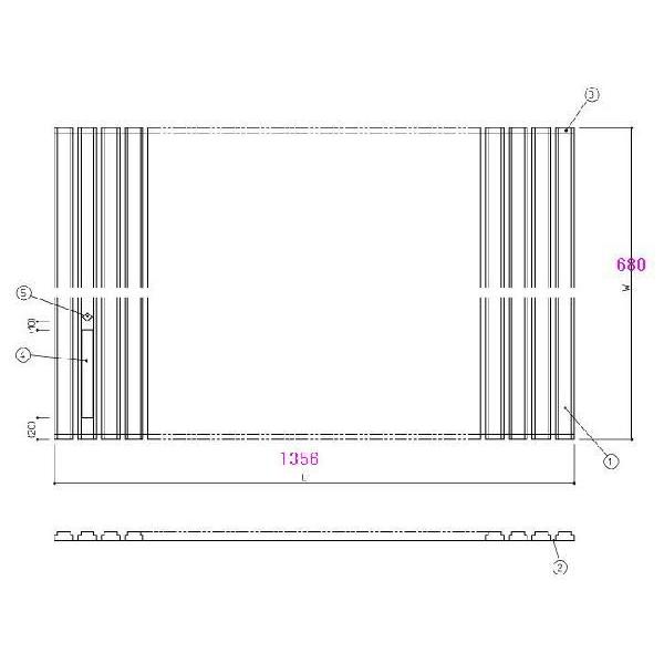 お風呂のふた TOTO 風呂ふた シャッター式 巻きふた 外寸：1356×680mm EKK667W4 （JB 1418用） トト EKK667W4 （品番変更 EKK667W5 )（JB 1418用） サイズ（外寸）：幅1356×奥行68...