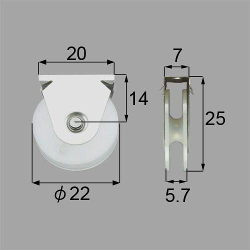 部品名 : 戸車1個入り 商品コード : AZWS046 色 : シルバー 内容物 : 本体×10 備考 : 材質：金属+樹脂製 商品名 発売時期：フリーサイズ網戸すやすや さやか75.5〜89.9