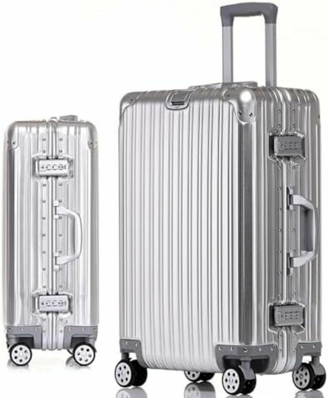 【魅力】超軽量アルミ・マグネシウムスーツケース - TSAロック付き、360度回転可能、静音設計 - 旅行やビジネスに最適な大容量(38L)キャリーバッグ【シルバー】 【航空宇宙グレード素材】スーツケースは100％高衝撃航空宇宙グレードのア...