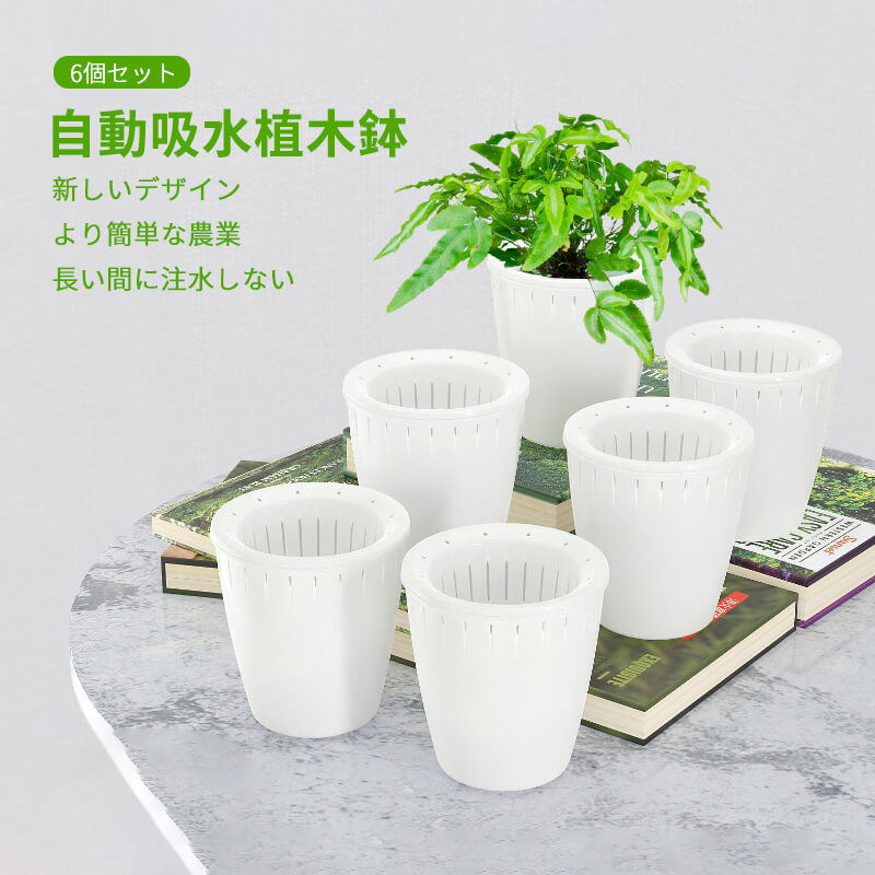 製品パラメータ 商品名：怠け者向け植木鉢 材質：斬新なPP材質 内部バスケットサイズ：直径100 *高さ80mm セット明細：6つの植木鉢 特徴：360度の通気穴;長い耐用年数、耐光性と耐食性; 材質は環境に優しく、無毒で無臭だ。 怠け者向...