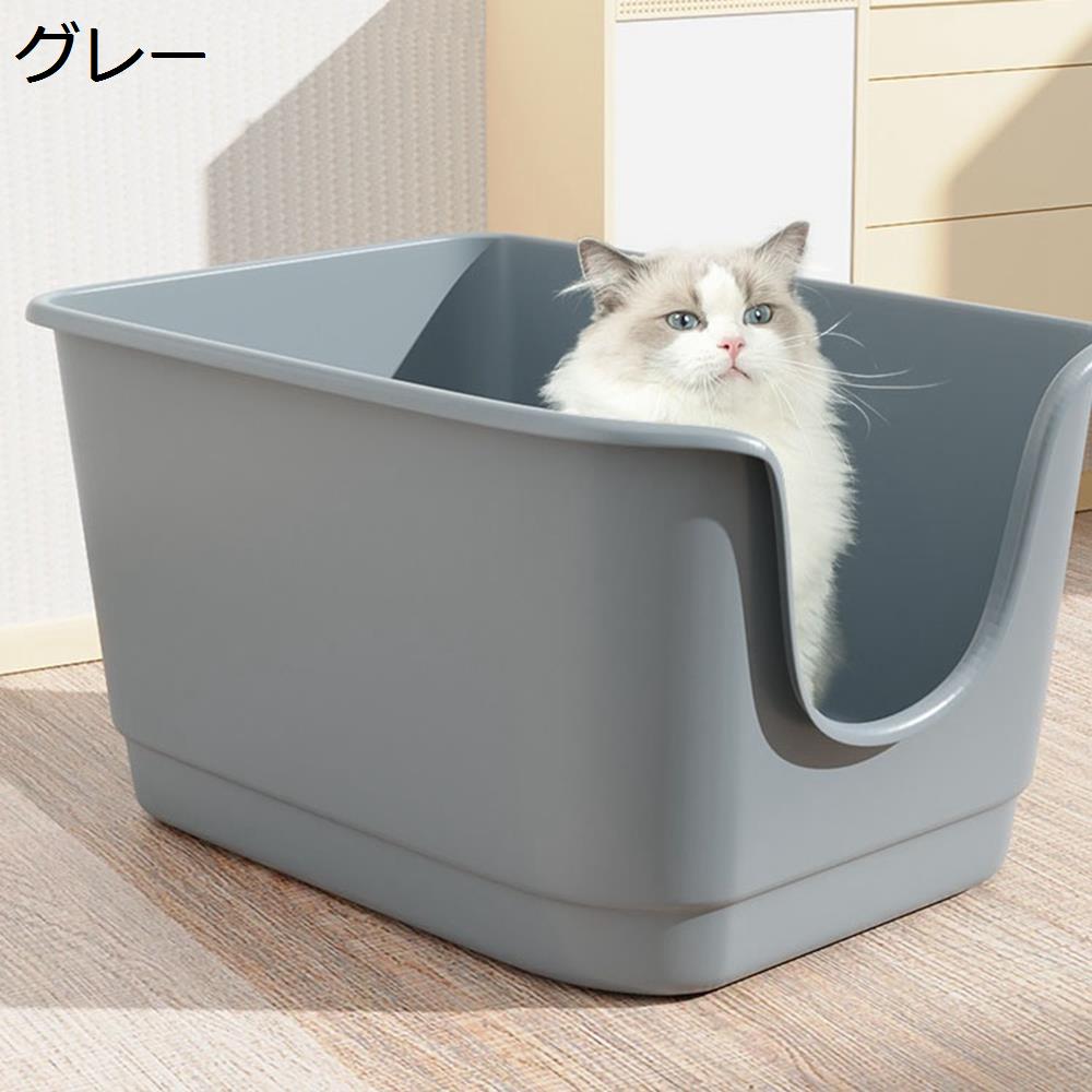 ◆◇◆人気の秘密◆◇◆ 【猫トイレ 大型】60x47x31cm （推奨体重15g以下）高い壁は砂の飛び散り防止。 【多頭猫のトイレ】大きな猫や肥満猫にもゆったり利用できる大型の猫用トイレです。複数の猫が一緒に使用することもできます。 【掃除...