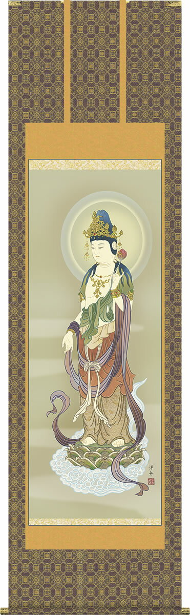 三十三の姿に変身し人々を救う観音様掛軸（かけじく）とは、書や日本画を裂（きれ）や紙で表装して、床の間などに掛けて鑑賞するものである。掛物（かけもの）とも呼ばれる。日本の室内装飾では重要な役割を果たしている。〜WikipediaBuddhis...