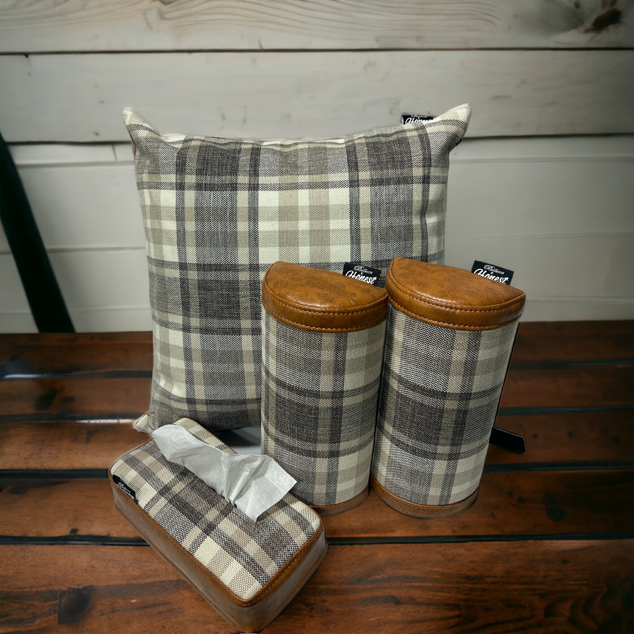 Island vintage セット販売 Honest×Bellezza　コラボ商品 Island vintage ネックパット 2個Island vintage クッション 1個Island vintage ティッシュカバー 1個 5