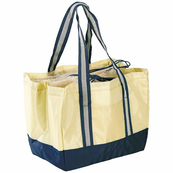 ポイントスーパーのレジかごにセットできるクーラーバッグ。開口部がメッシュの巾着になっていて、お買い物も安心。※写真はイメージです。内容・デザイン等変更になる場合があります。予めご了承ください。箱サイズありません(ポリ袋入)現品サイズ・内容(...