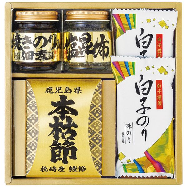 ポイント海苔及び海苔加工品のシェアは全国有数であるトップブランド白子のりの海苔、長い時間をかけて風味豊かに造り上げた鹿児島県枕崎産の鰹本枯節、国産海苔原料を使用した小豆島製造の塩昆布など、香り良く、料理の味をより引き立てる選りすぐりの逸品を...