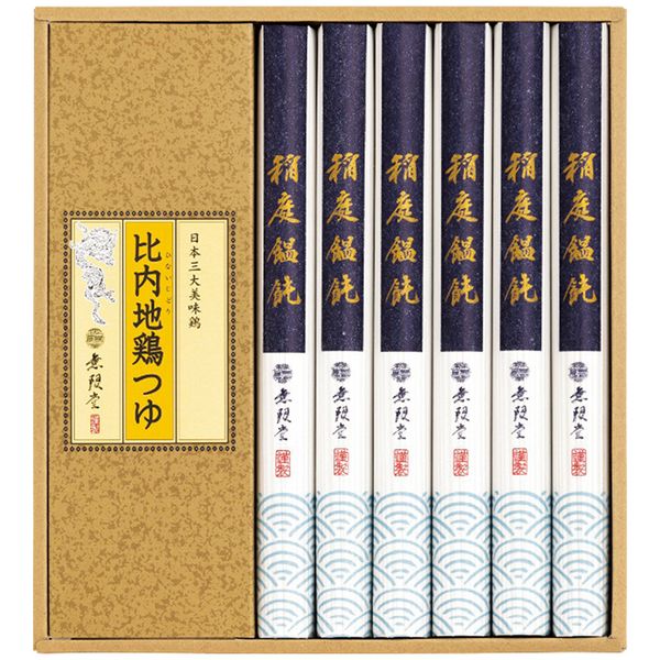 ポイント日本三大うどんに数えられる稲庭うどんは、細いうどんでありながら伝統の手綯製法から生まれる歯応えのある弾力が特長です。秋田の郷土料理であるきりたんぽ鍋にも使われる比内地鶏の出汁を生かした麺つゆを1食づつ個パックにしております。※写真は...