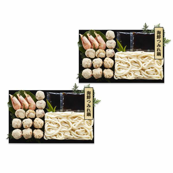 ポイントかに、えびなど4種類のつみれの他にも海老、帆立などをあっさりした醤油仕立てのたれでいただく海鮮つみれ鍋の具材を1〜2人前の少量タイプにセットしました。お好みで野菜などを足していただくだけで本格的な鍋をお楽しみいただけます。〆はうどん...