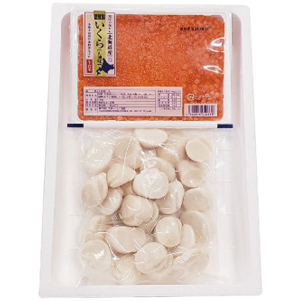 ポイント北海道産で人気食材のほたて貝柱といくら醤油漬をセットにしました。ホタテは解凍後そのまま生食可能ですので、お刺身でお召し上がり可能です。まずはお刺身で、もしくはフライや天ぷら、ステーキなどに是非。イクラは魚卵の旨味を損なわないよう、塩...