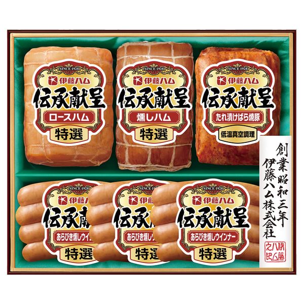 ポイント守り伝えられた伝統の技を用い丹念に造り上げました。※写真はイメージです。内容・デザイン等変更になる場合があります。予めご了承ください。箱サイズcm23.6×28.1×6.5cm現品サイズ・内容特選（ロースハム320g・燻しハム180...