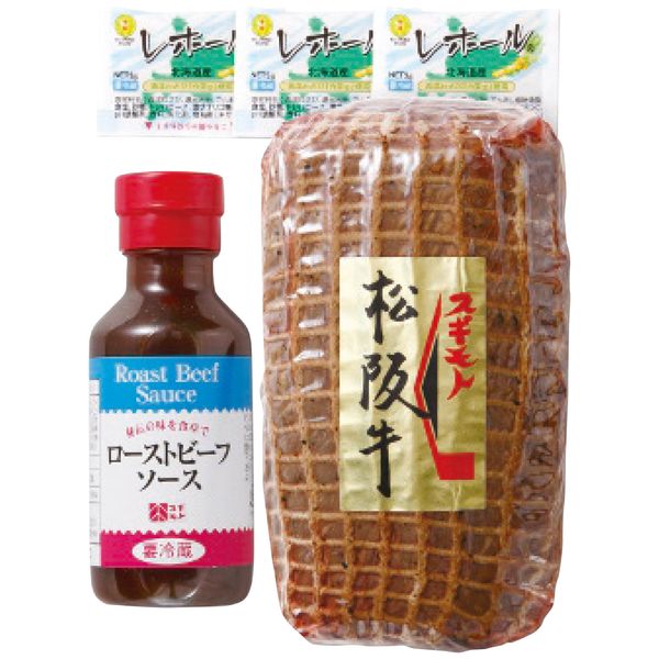 ポイント日本三大和牛のひとつ「松阪牛」のモモ肉を、基礎調味料のみでじっくりと焼き上げました。松阪牛ならではの旨味、しっとりとした食感を、オリジナルのソースでお召し上がり頂く、贅沢なローストビーフです。※写真はイメージです。内容・デザイン等変...
