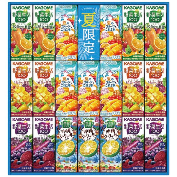 ポイント野菜飲料を詰め合わせたバラエティセット。大切なあの方へ毎日の健康習慣を贈ります。※写真はイメージです。内容・デザイン等変更になる場合があります。予めご了承ください。箱サイズ37.9×4.8×37.6cm現品サイズ・内容夏のフルーツこ...
