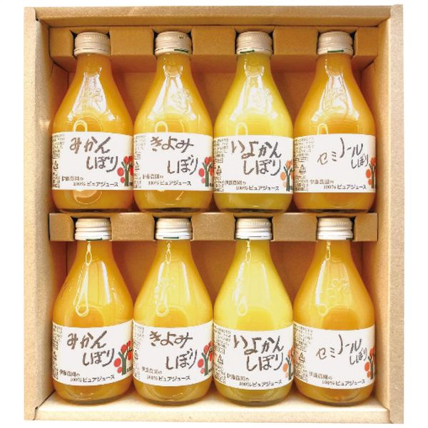 ポイント国産柑橘を100%使用し、砂糖はもちろん香料も添加物も一切加えない安心・安全なピュアジュースです。弊社独自の機械で優しく搾っているので素材の味をまるごと楽しめます。今回は4種類の柑橘ジュースをご用意いたしました。味わいも香りも個性の...